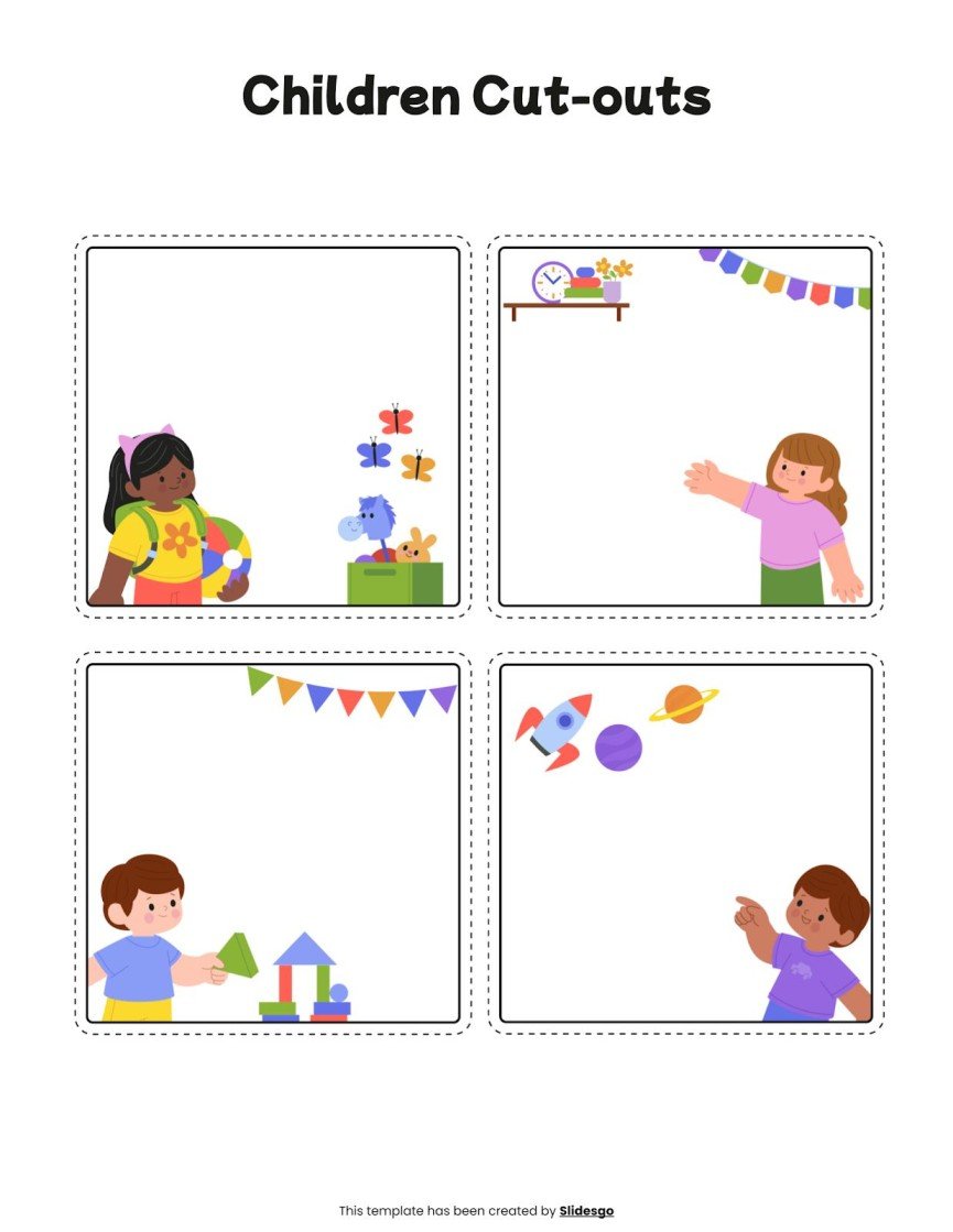 Children Cut-outs Template