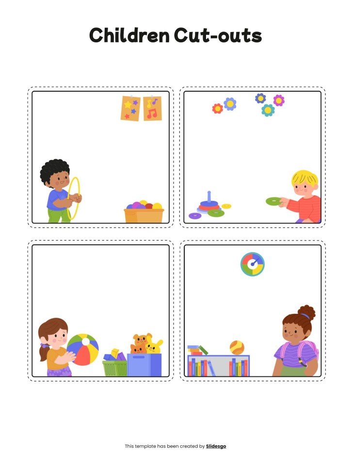Children Cut-outs Template