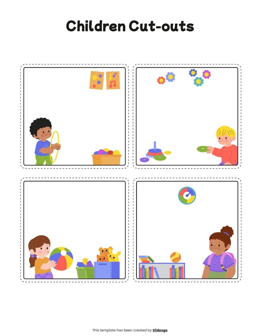 Children Cut-outs Template