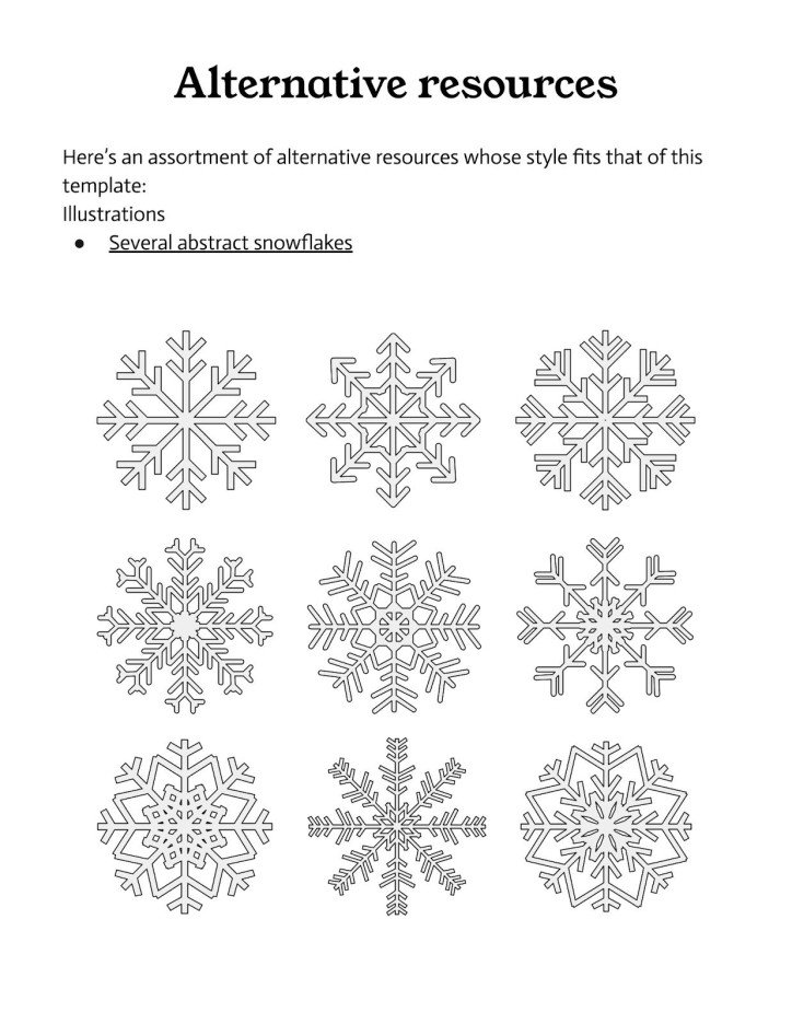 Snowflake Cut-outs Template