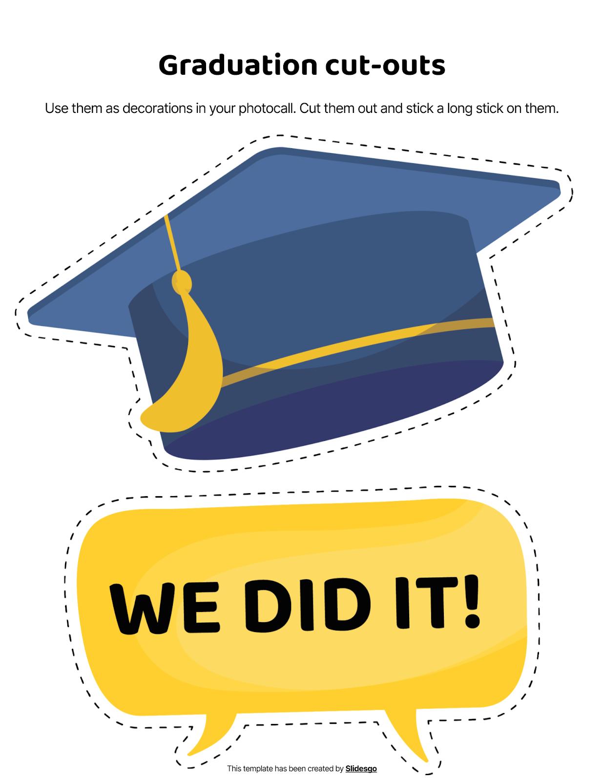 Graduation Cut-outs Template