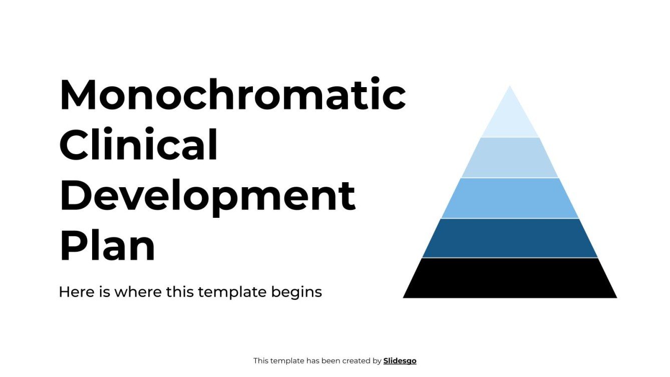 Monochromatic Clinical Development Plan Infographics