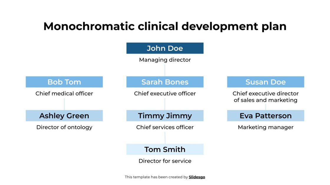 Monochromatic Clinical Development Plan Infographics