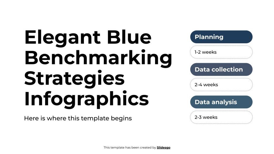 Elegant Blue Benchmarking Strategies Infographics Template