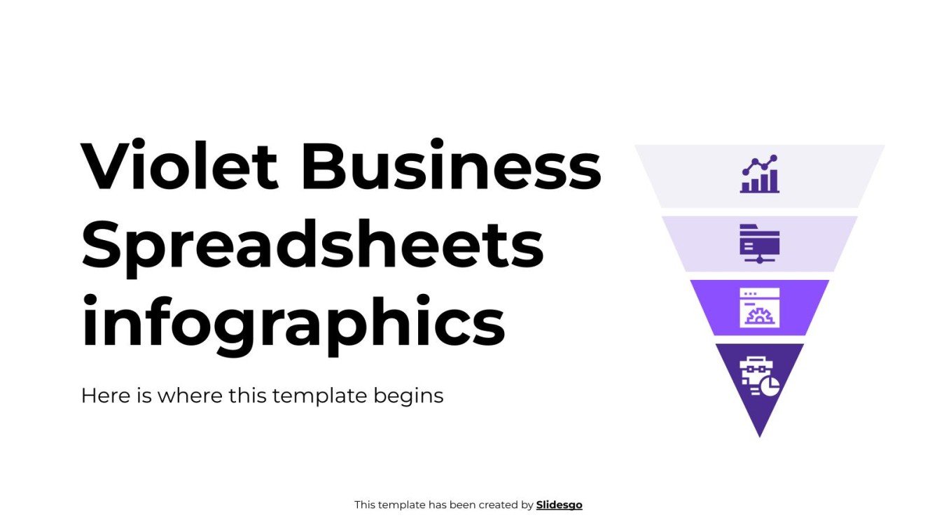 Violet Business Spreadsheets Infographics Template