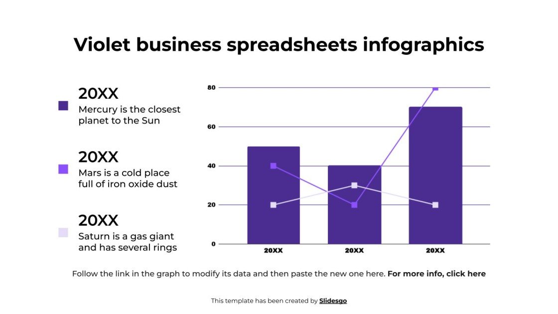 Violet Business Spreadsheets Infographics Template