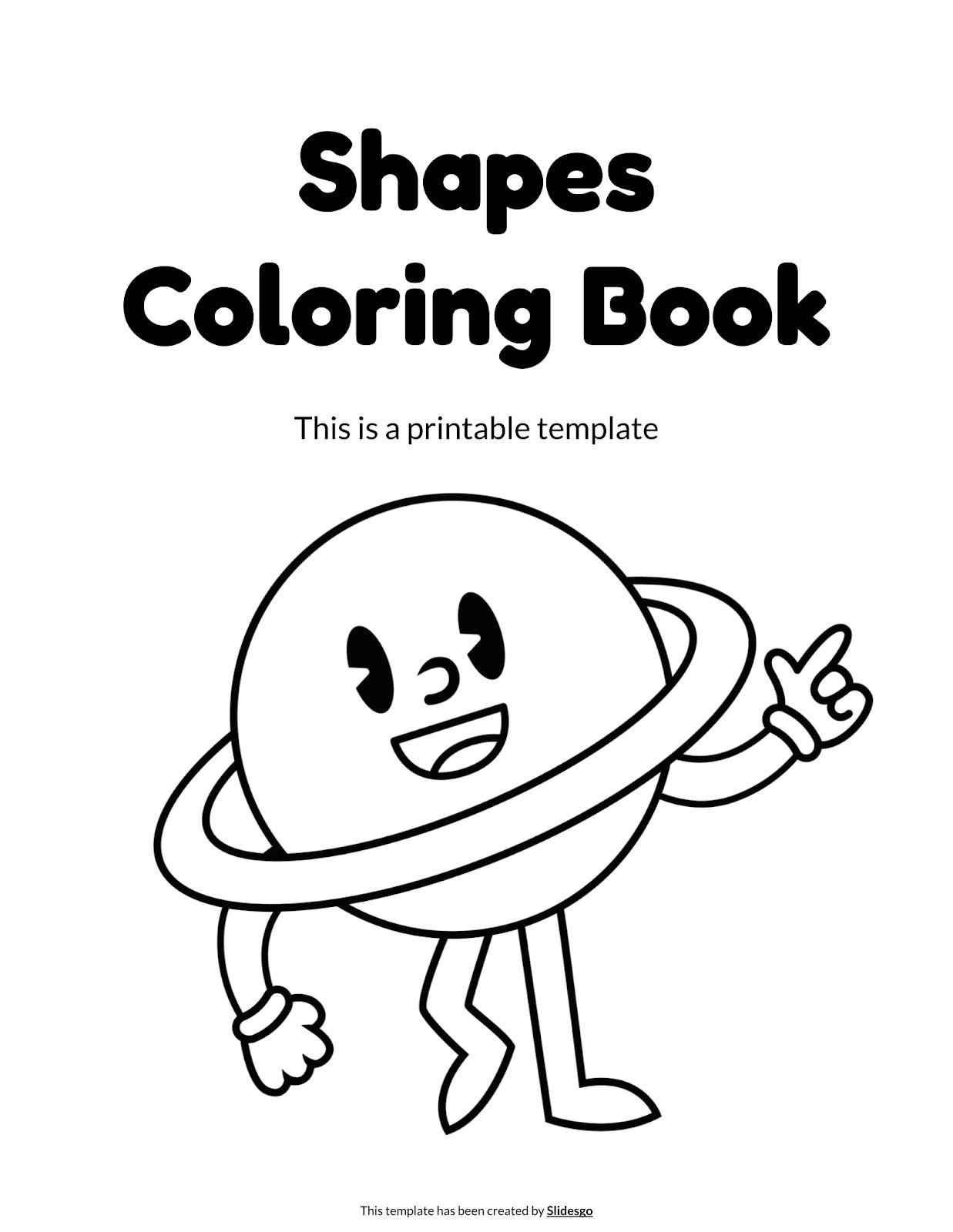 Shapes Coloring Book Template