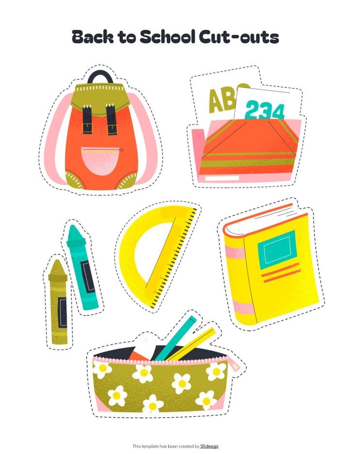Back to School Cut-outs Template