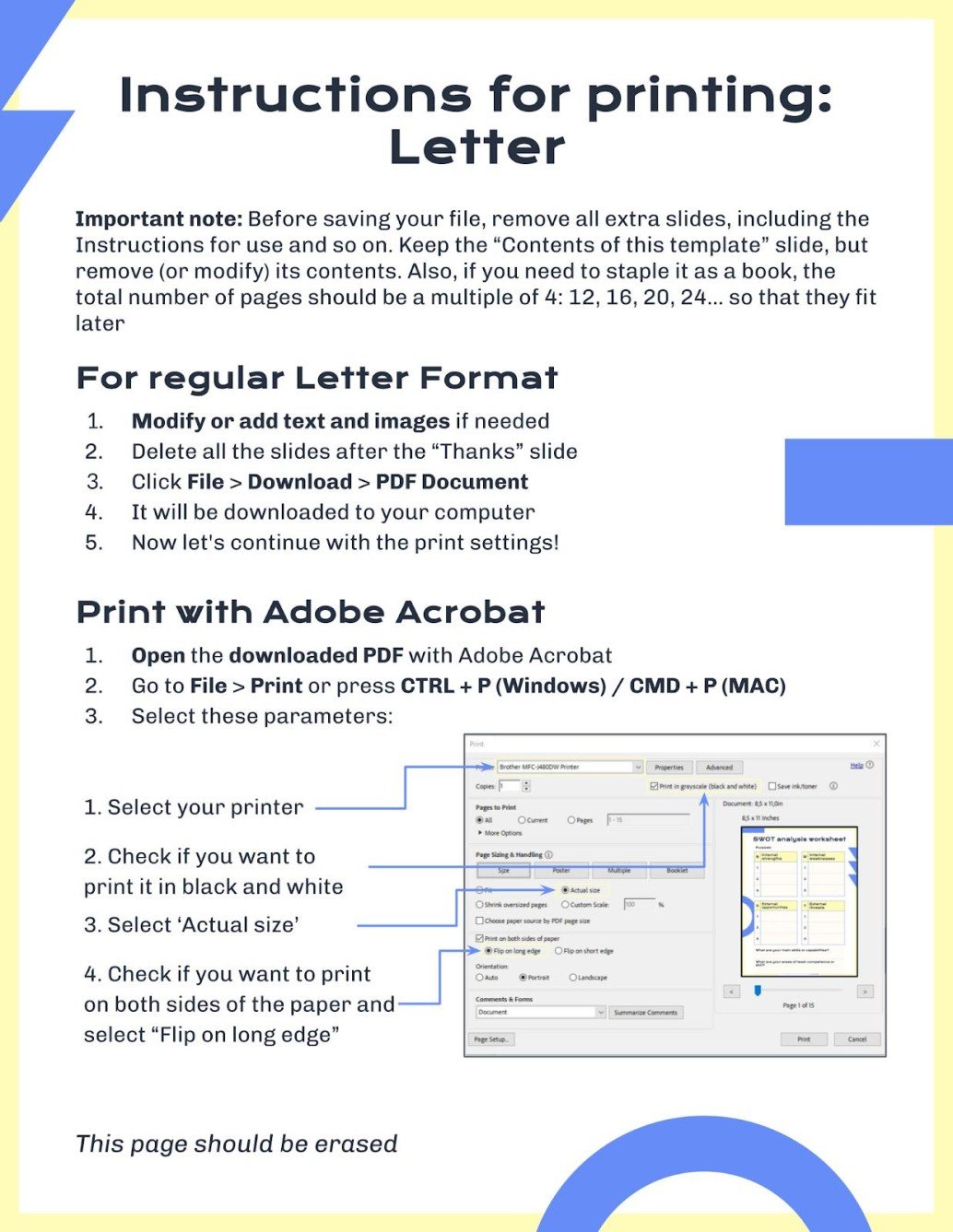 SWOT Analysis Worksheet Template