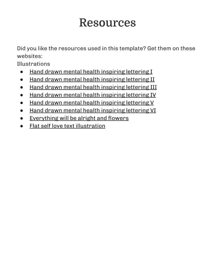 Positive Mindset Cut-outs Template