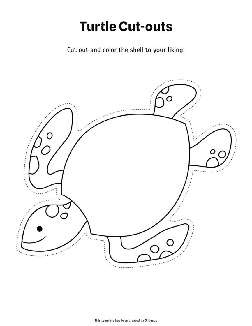 Turtle Cut-outs Template