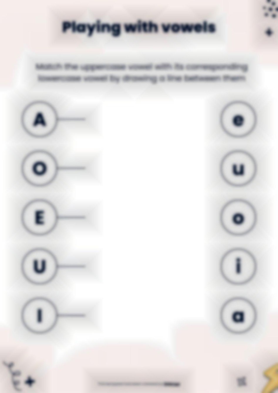 Activity Booklet: The Vowels - Spanish Lesson Presentation