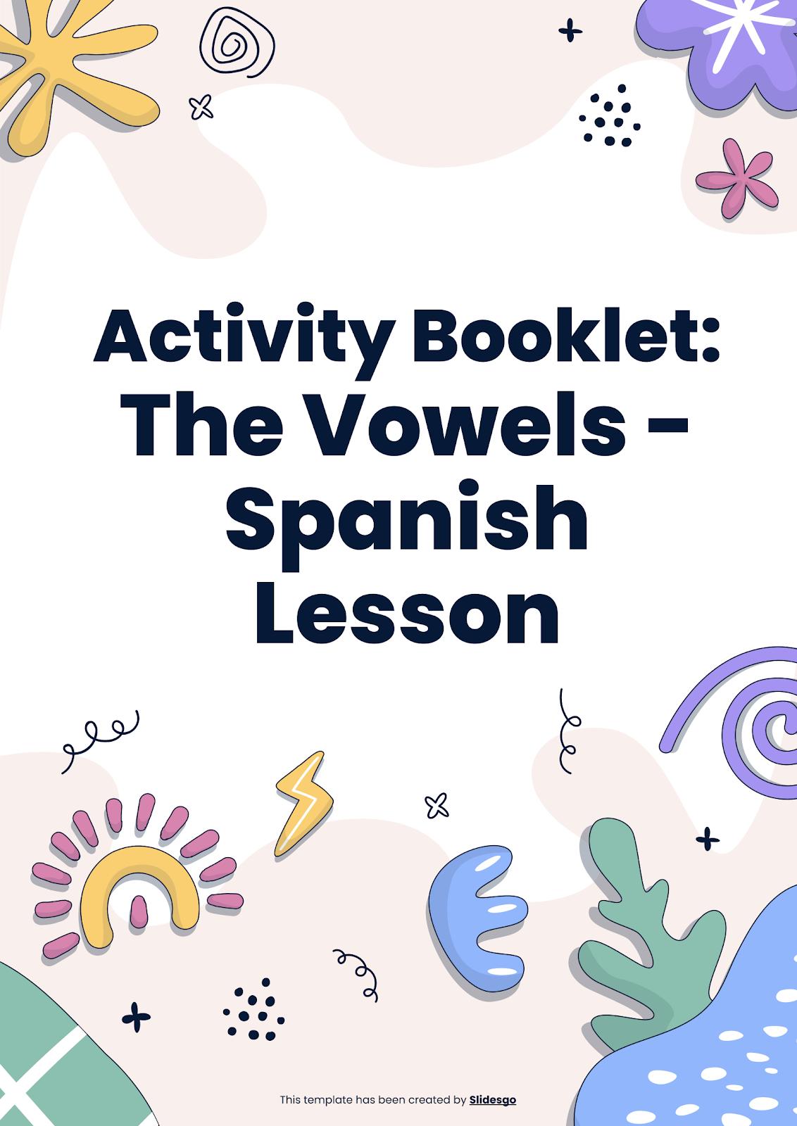 Presentación Cuadernillo de actividades: las vocales