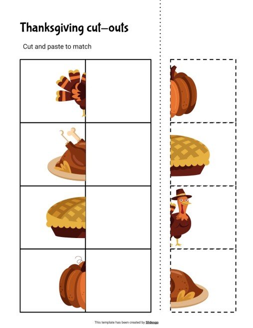 Thanksgiving Cut-outs Template