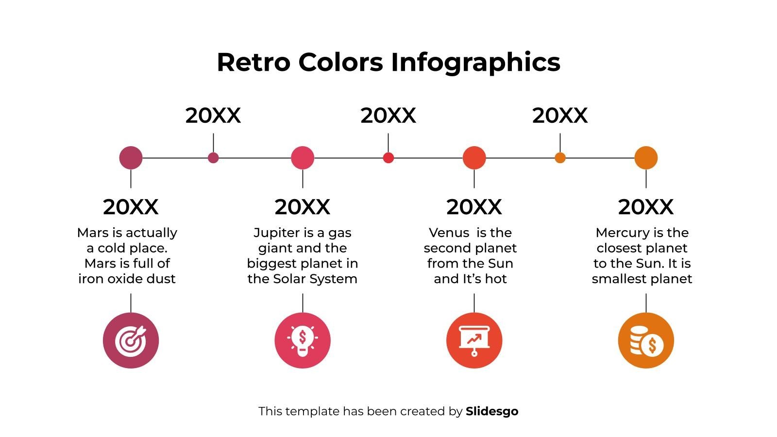 Retro Colors Infographics Template