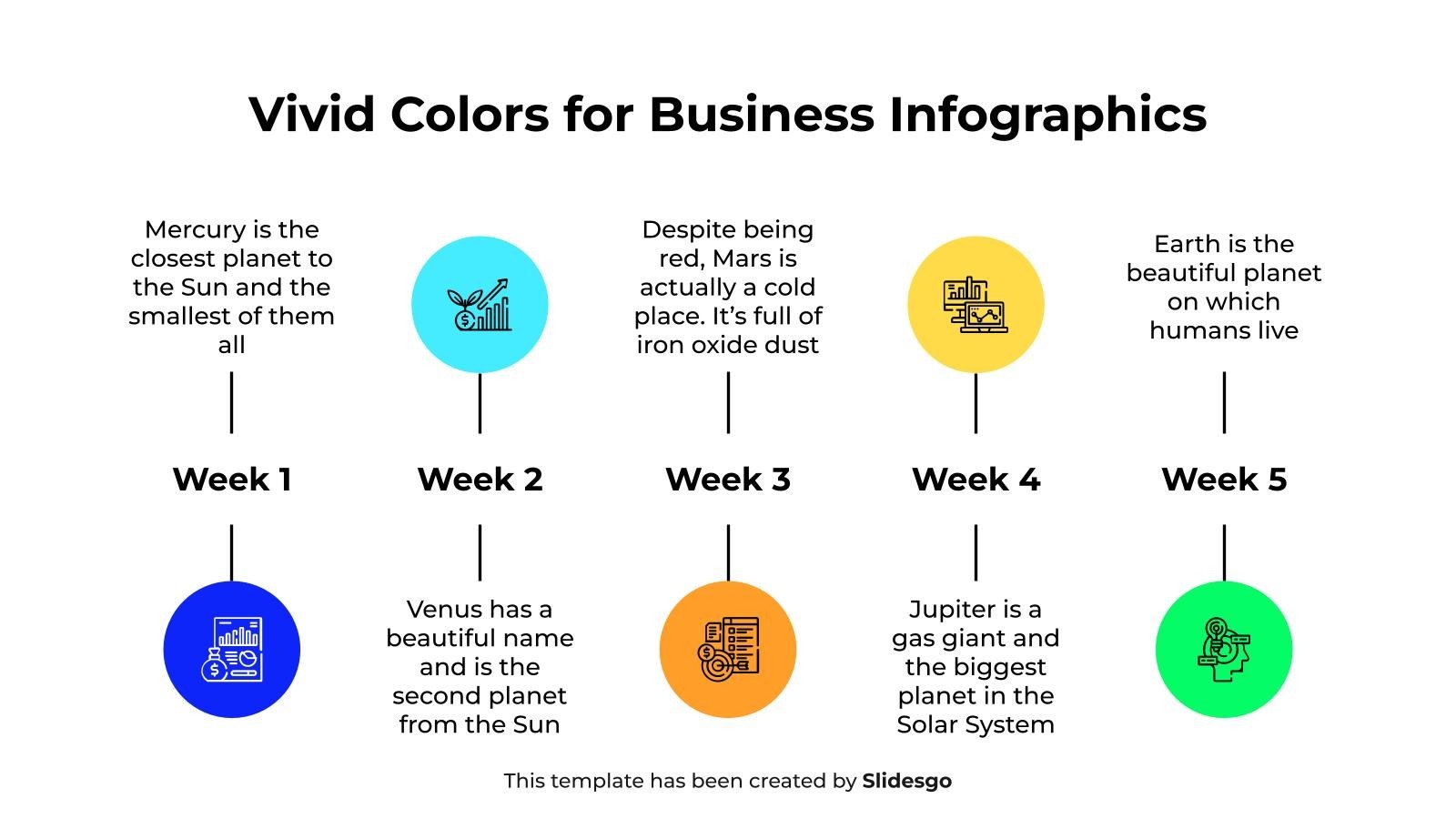 Vivid Colors for Business Infographics Template