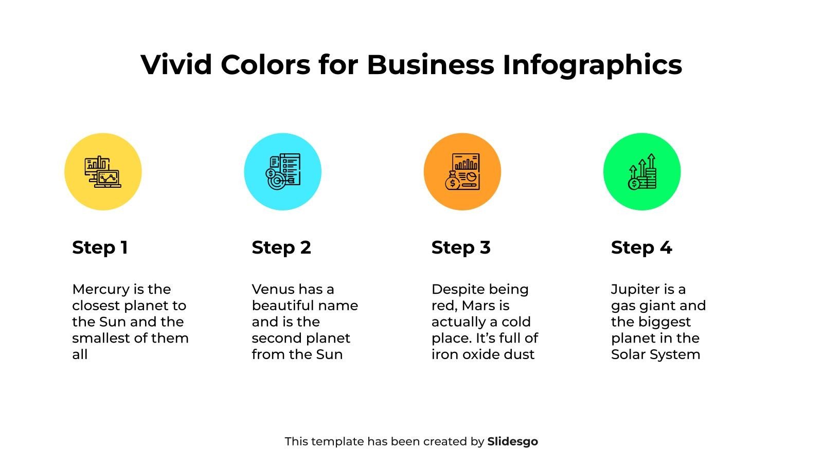 Vivid Colors for Business Infographics Template