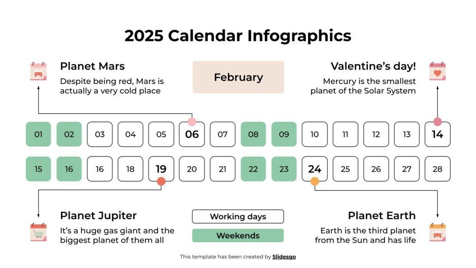 2025 Calendar Infographics Template