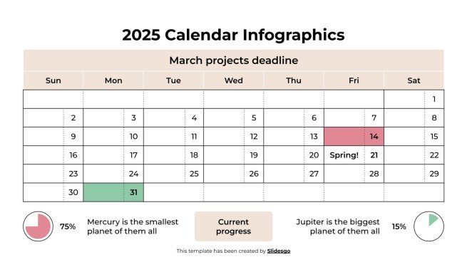 2025 Calendar Infographics Template