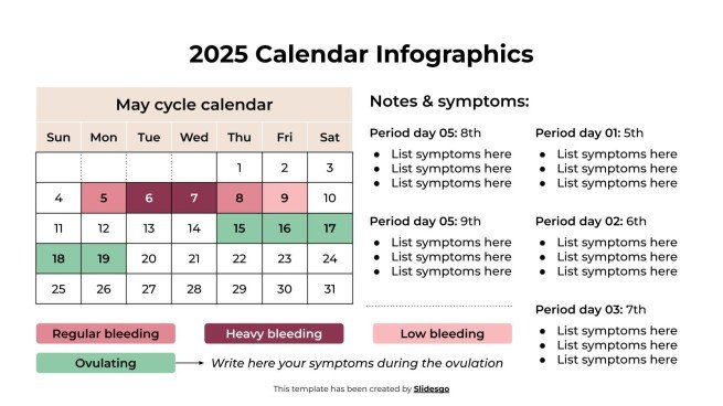 2025 Calendar Infographics Template