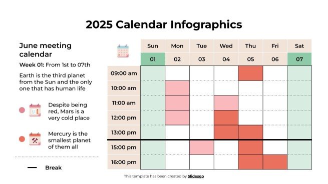 2025 Calendar Infographics Template