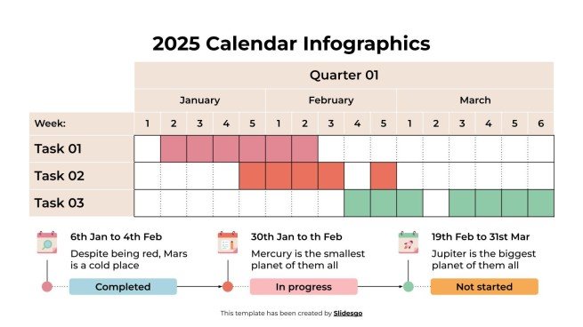 2025 Calendar Infographics Template