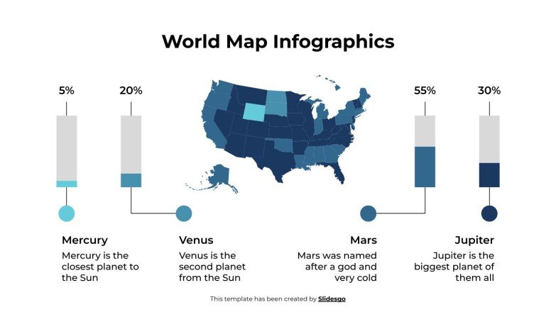 World Map Infographics Template