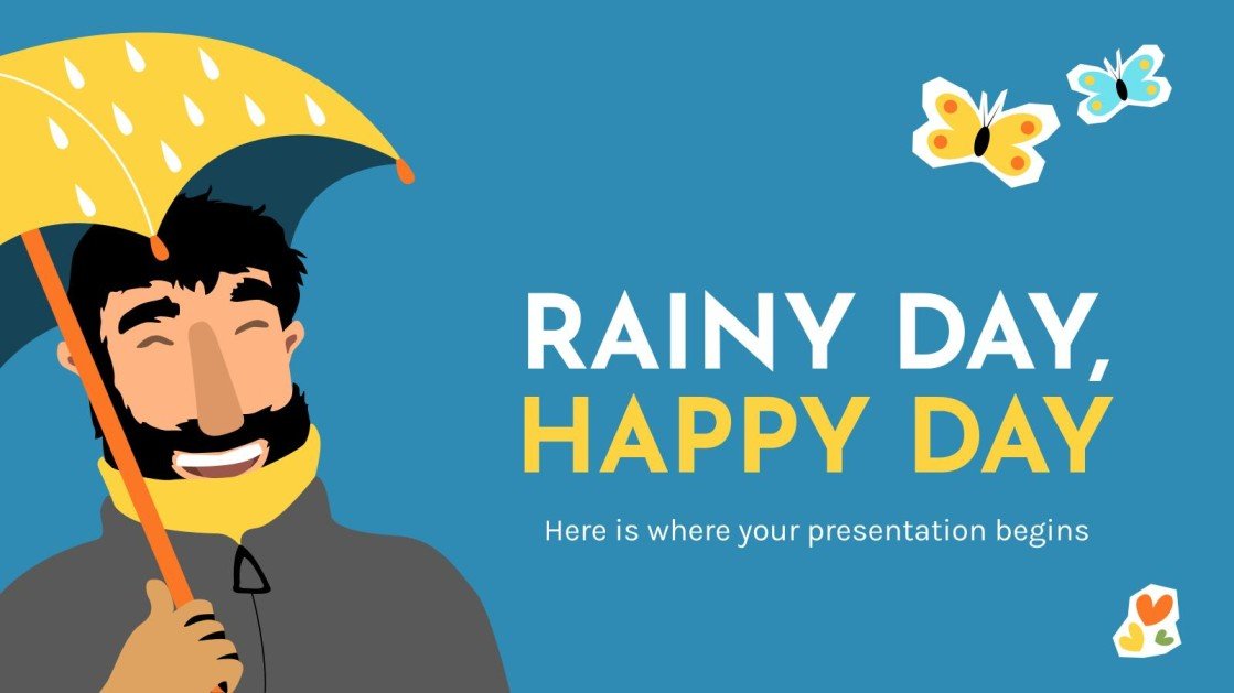 Free Google Slides themes and PowerPoint templates about Rain