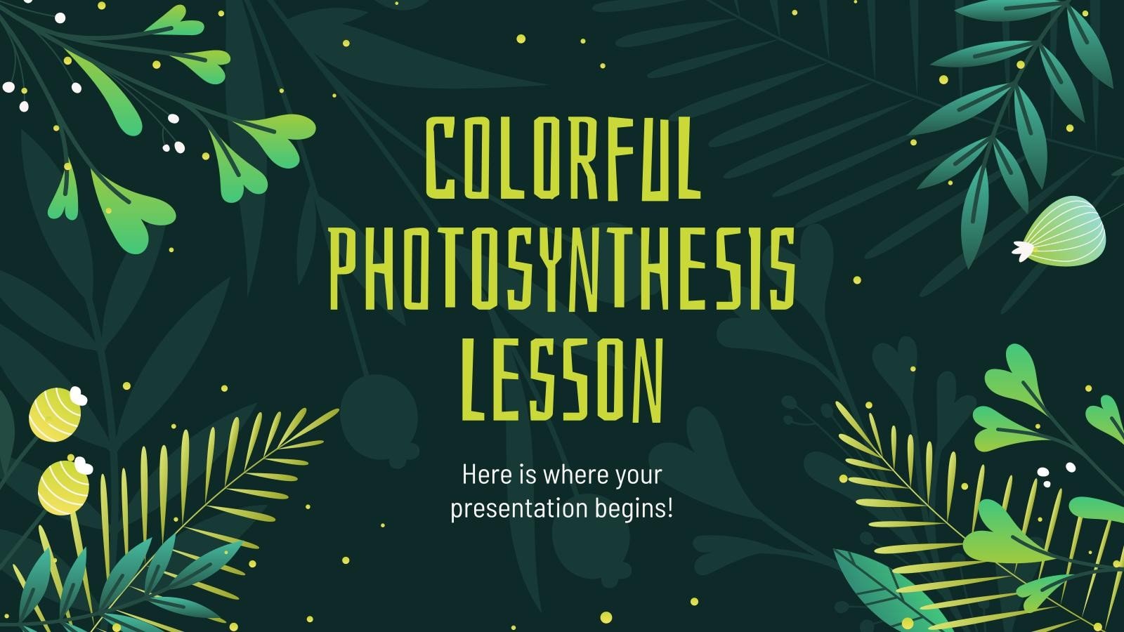 Colorful Photosynthesis Lesson Presentation