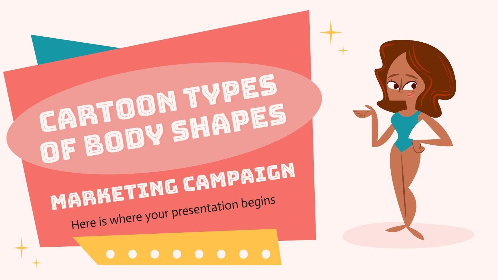Cartoon Types of Body Shapes Marketing Campaign Presentation
