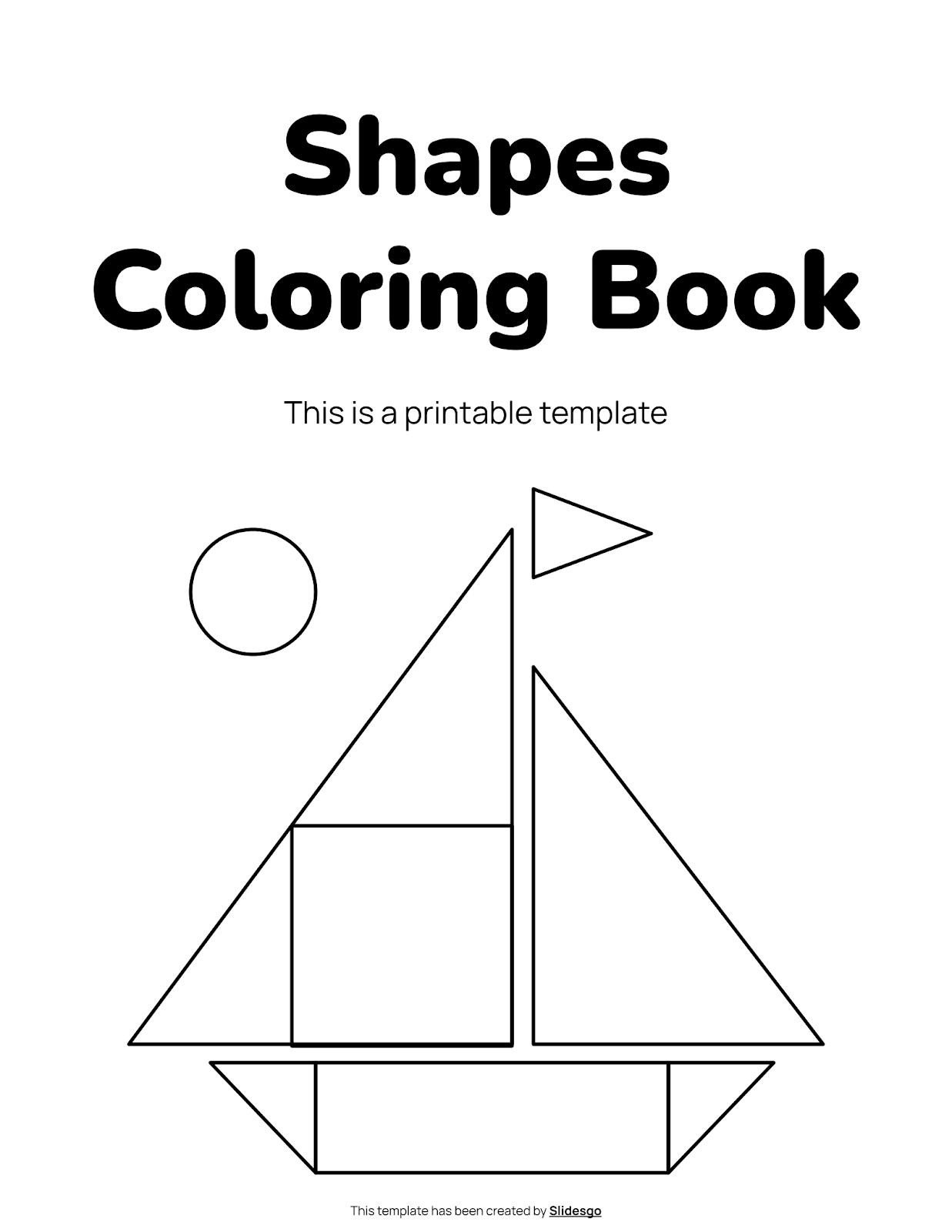 Shapes Coloring Book Template