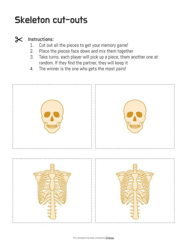 Skelleton Cut-outs Template