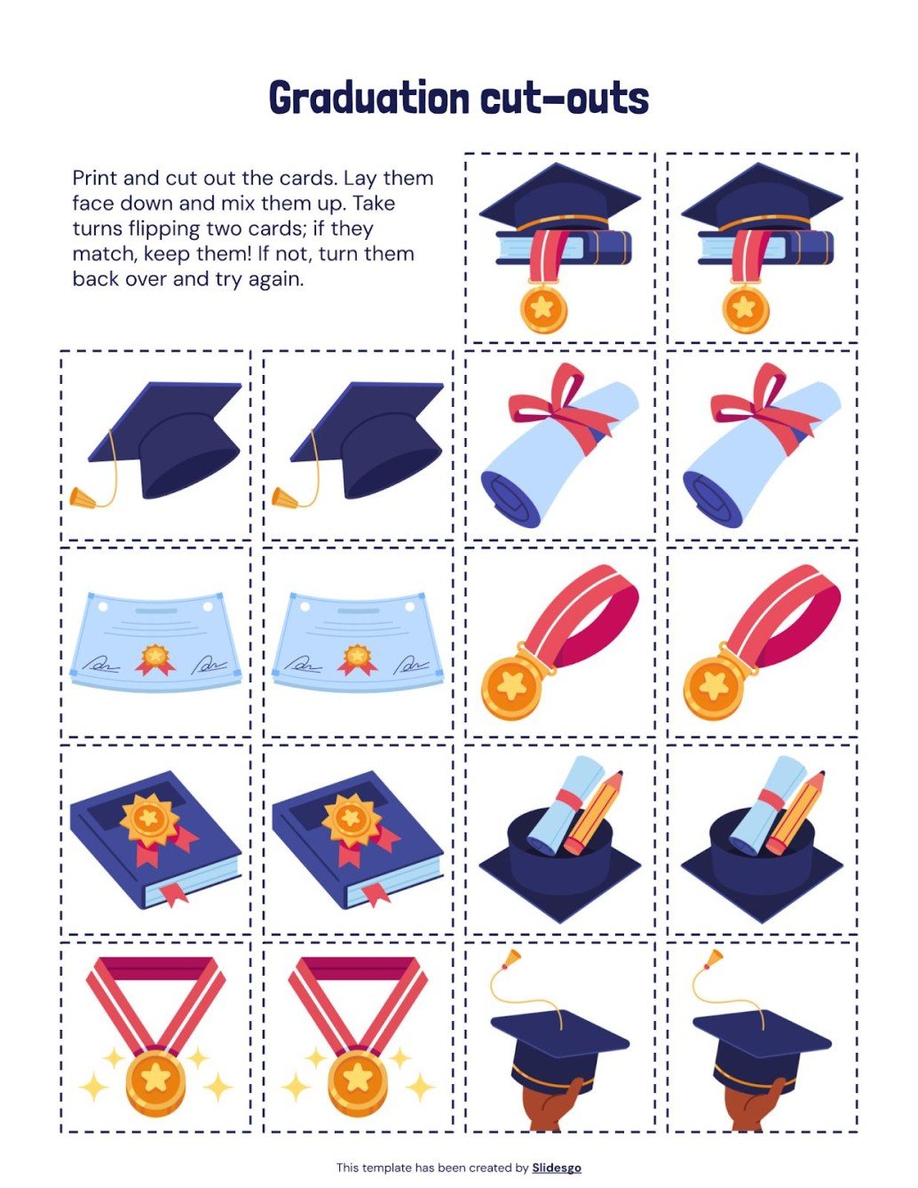 Graduation Cut-outs Template