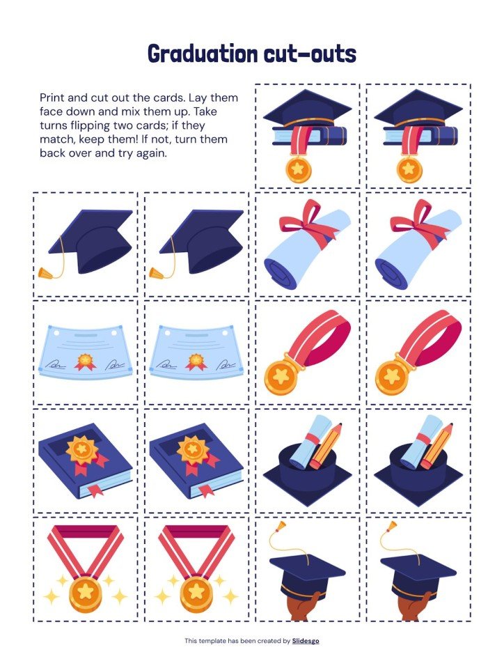 Graduation Cut-outs Template