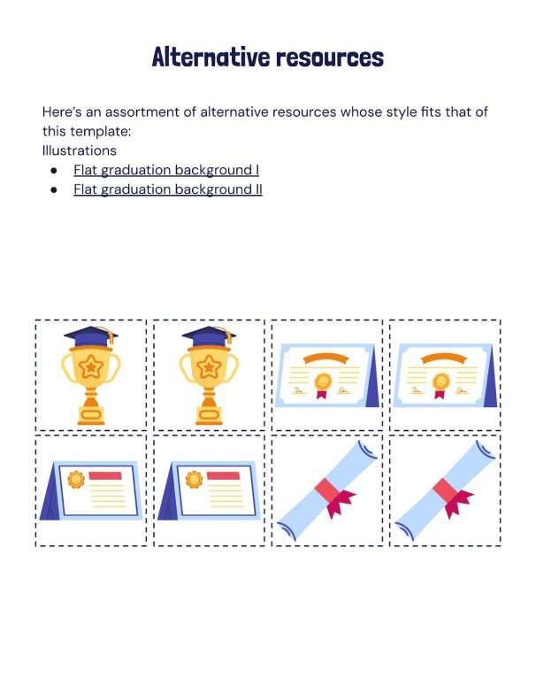 Graduation Cut-outs Template