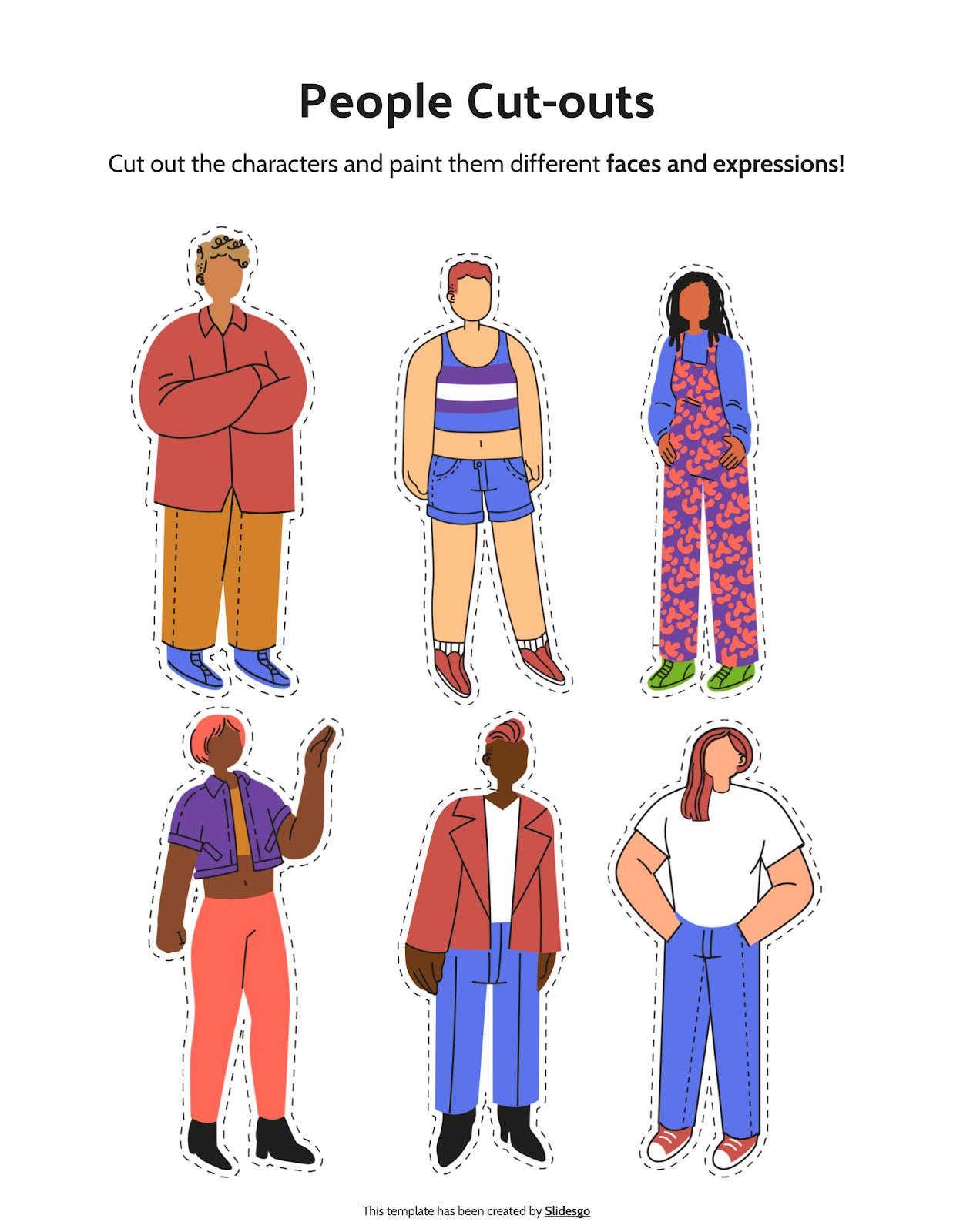 People Cut-outs Template