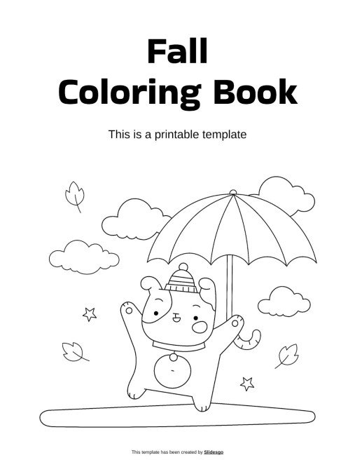 Fall Coloring Book Template