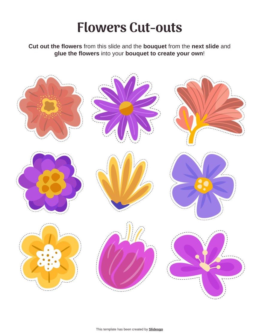 Flowers Cut-outs Template