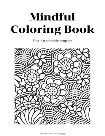 Mindful Coloring Book Template