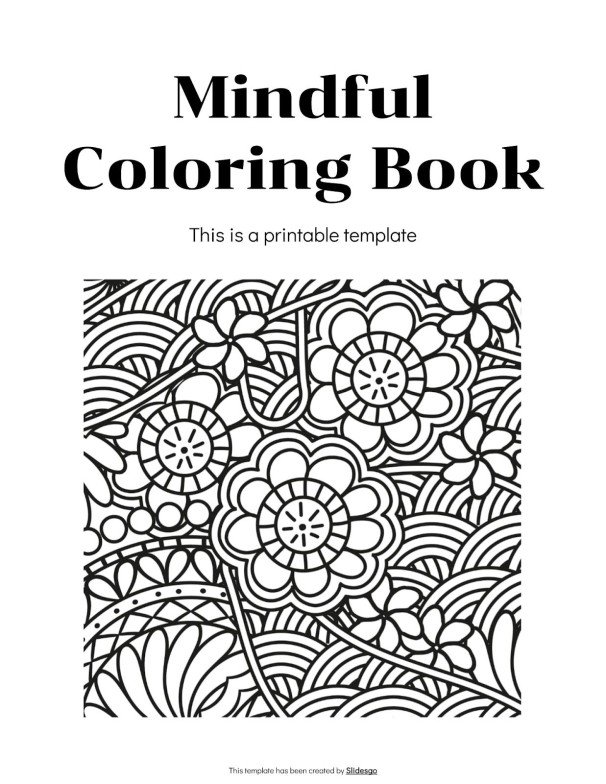 Mindful Coloring Book Template