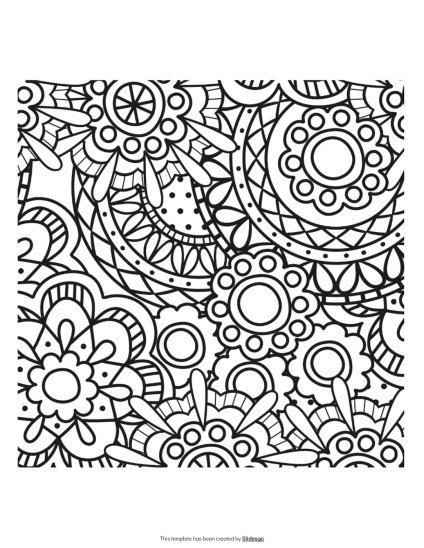 Mindful Coloring Book Template