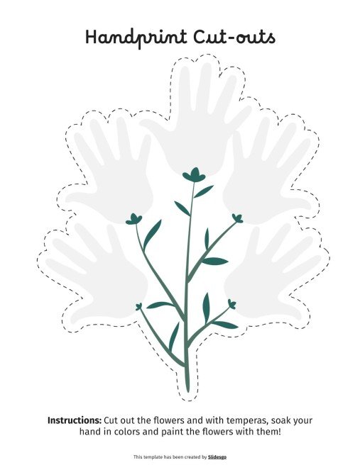 Handprint Cut-outs Template