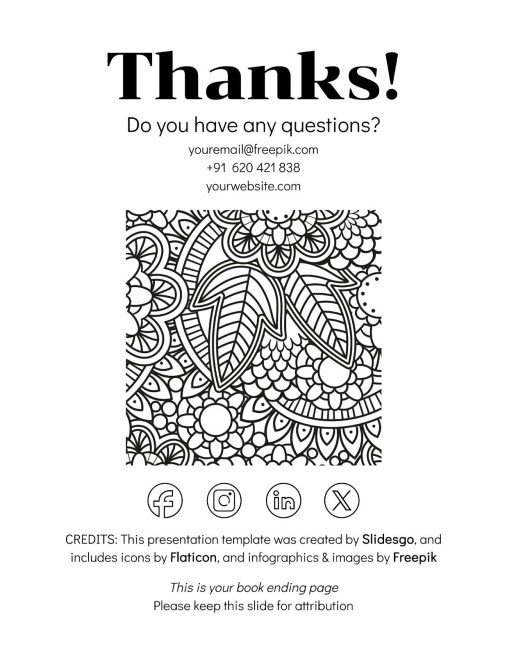 Mindful Coloring Book Template