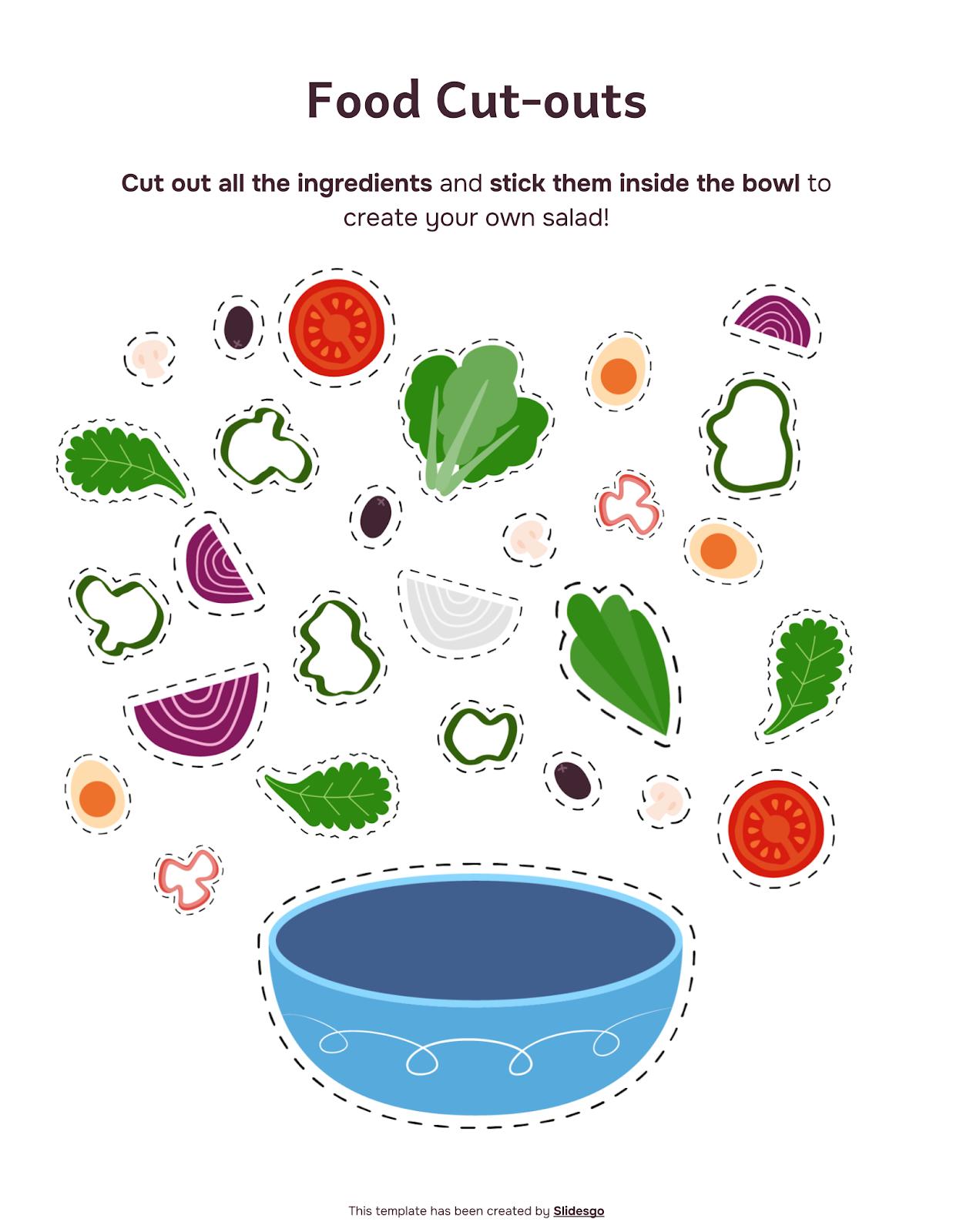 Food Cut-outs Template