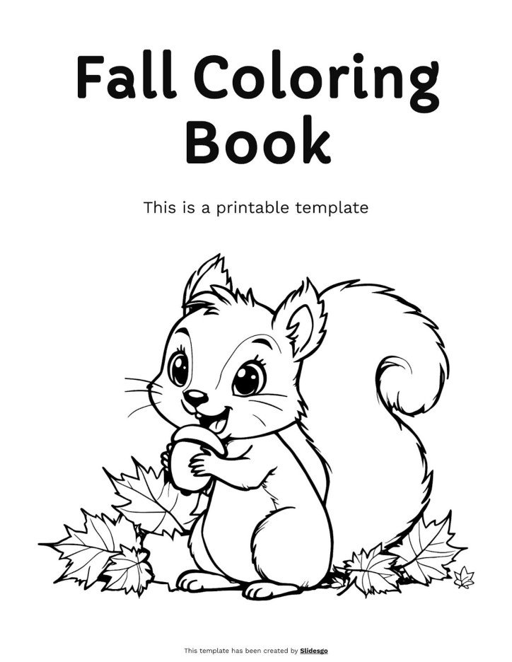Fall Coloring Book Template