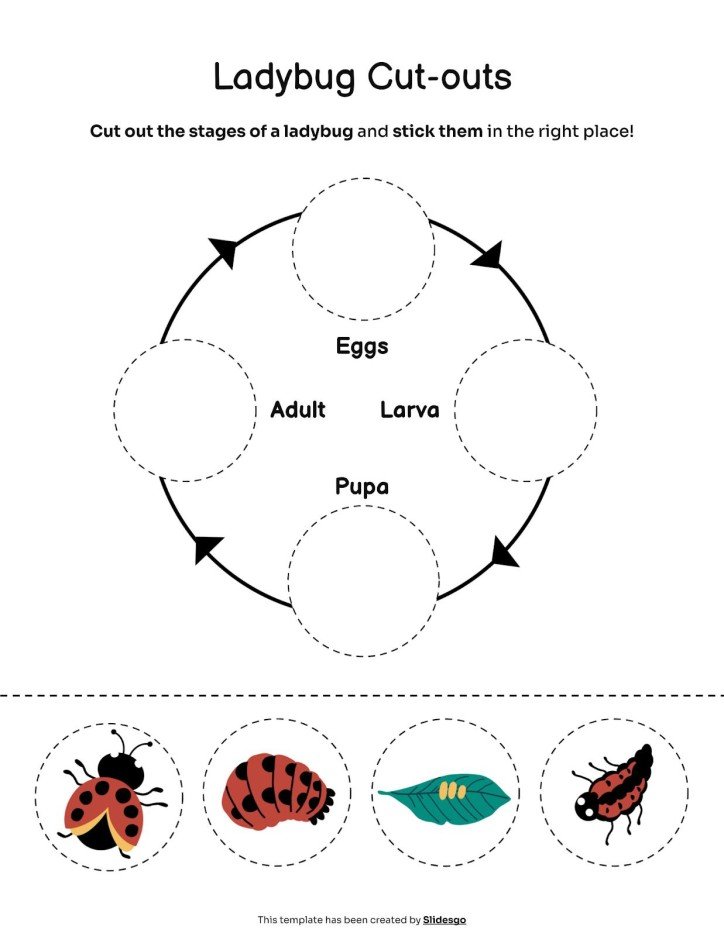 Ladybug Cut-outs Template