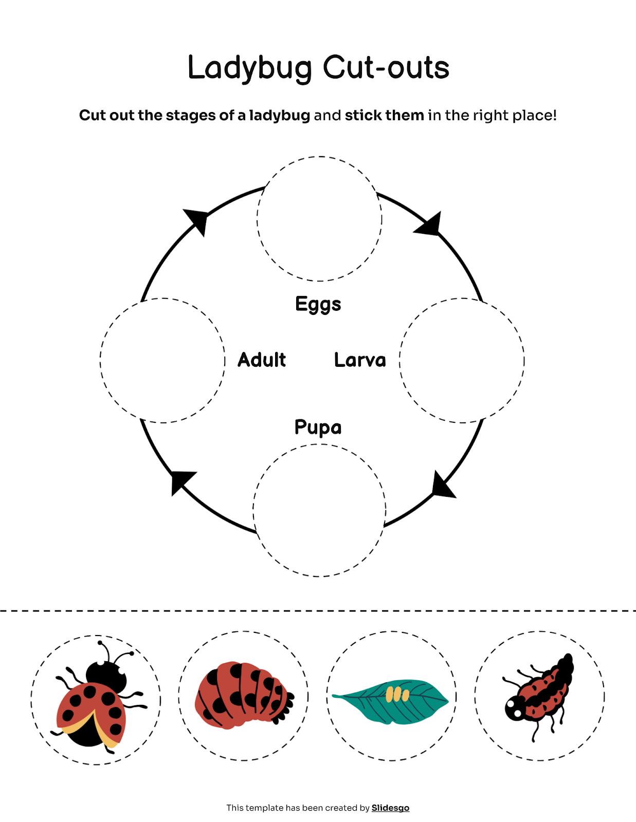 Ladybug Cut-outs Template