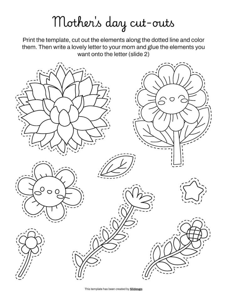 Mother's Day Cut-outs Template