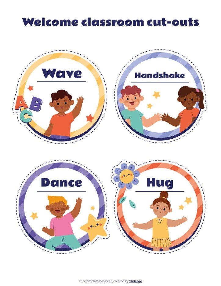 Welcome Classroom Cut-outs Template
