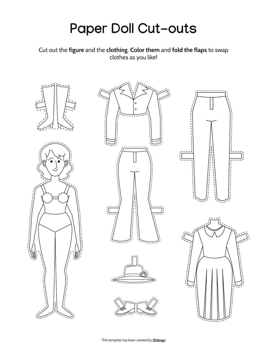 Paper Doll Cut-outs Template
